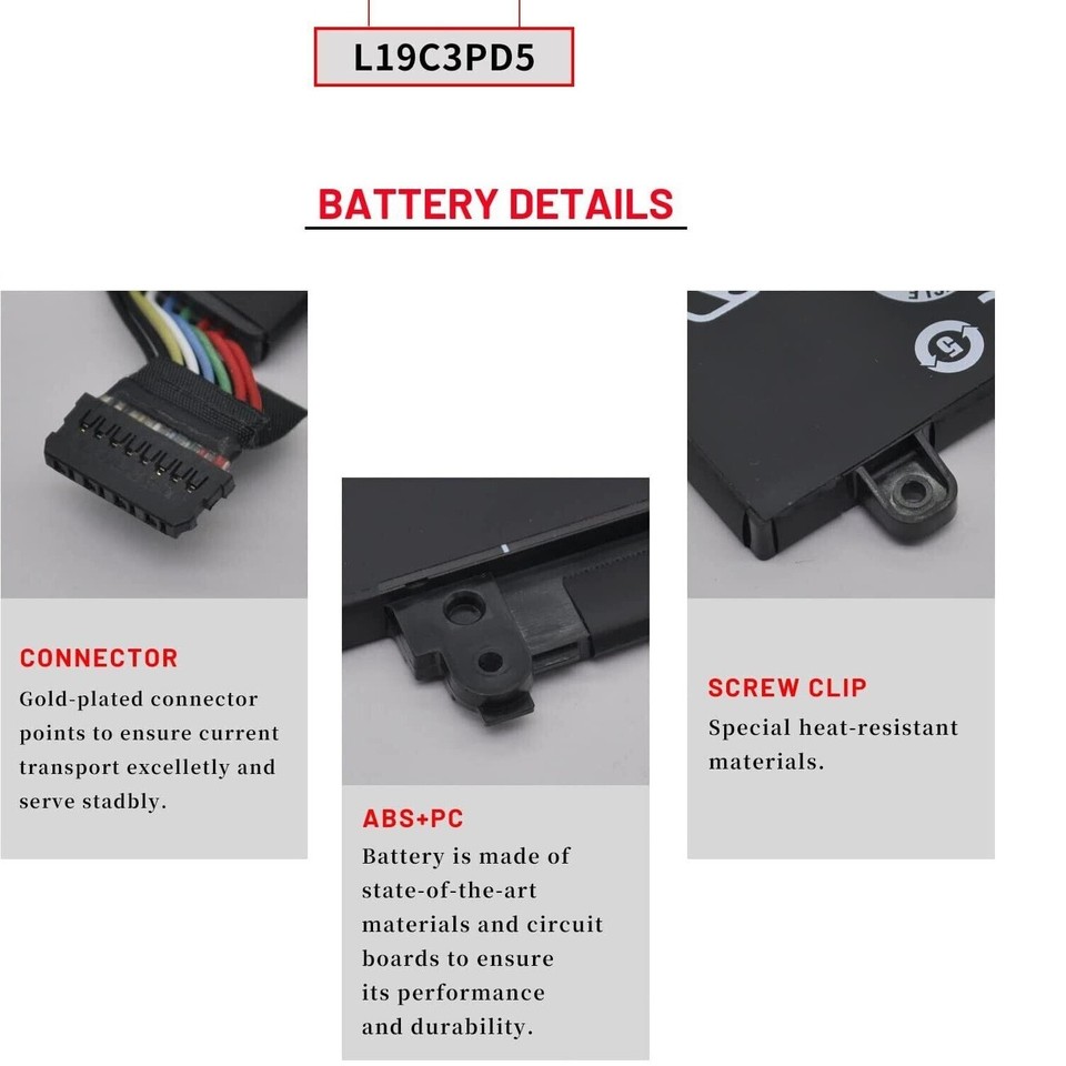L19M3PD5 L19C3PD5 Battery For Lenovo ThinkPad E14 E15 Gen 2 3 4 2020 ...