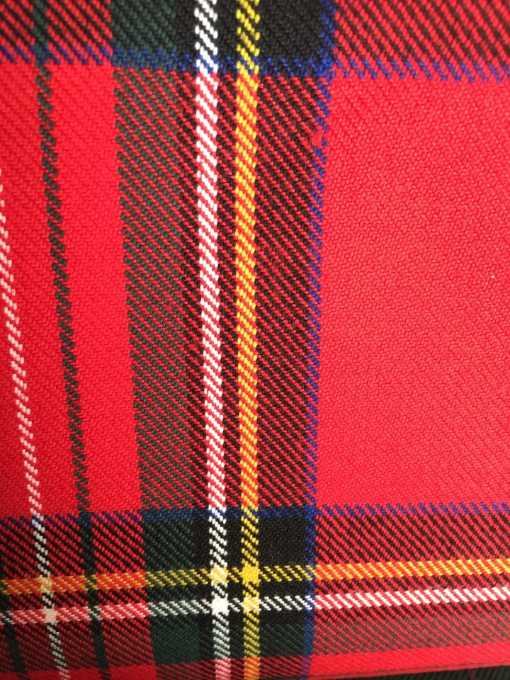 AUTHENTIC TARTAN FABRIC HEAVY POLYESTER VISCOSE DRAPES KILTS SOFT ...