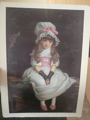 Painting "Cherry Ripe" Dated 1879 From John Everett Millais on Antique ...