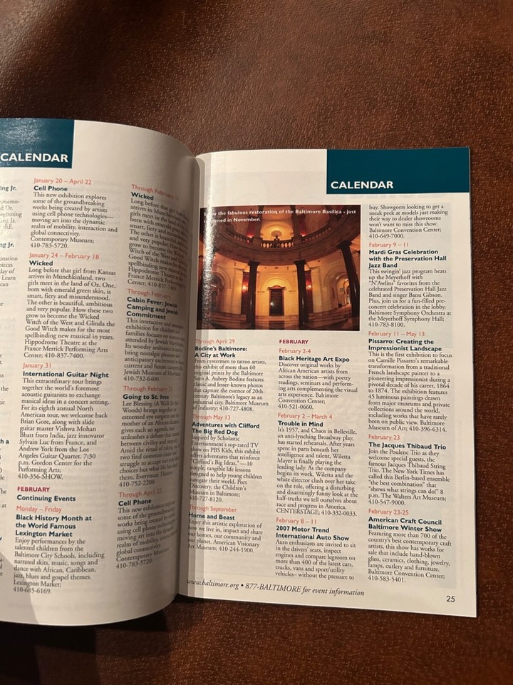 Vintage Baltimore Official Visitors' Guide 2006-2007 Harbor Maryland ...