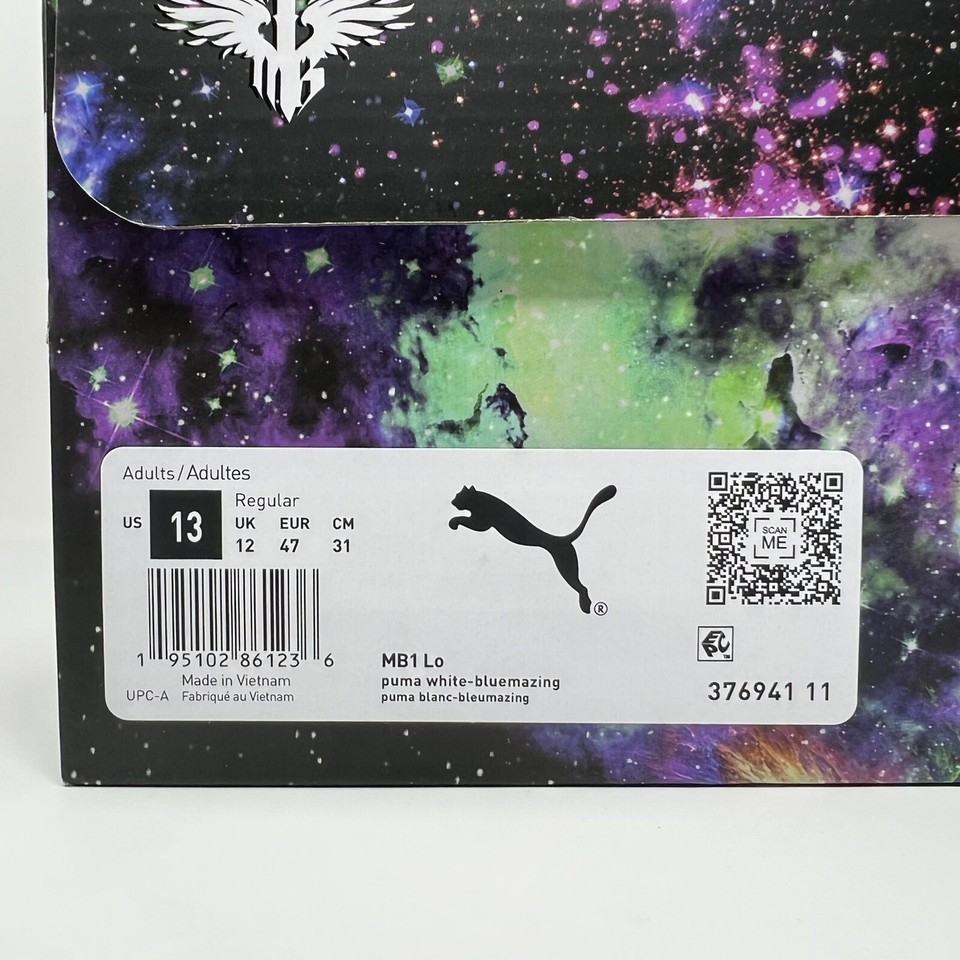 PUMA MB.01 MB1 Lo Team Colors White Royal Blue LaMelo Men's Size 13 ...