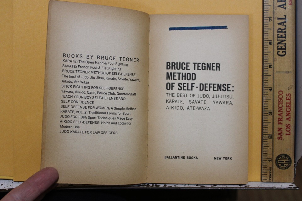 1960 Bruce Tegner Method of Self Defense Book Judo Jui-Jitsu Karate ...