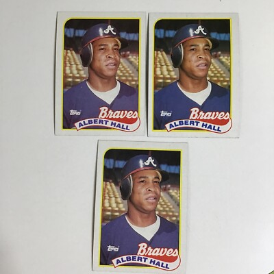 (3) Albert Hall Baseball Card -- 1989 Topps #433 -- Atlanta Braves | eBay