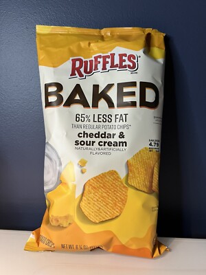 ⚫️ Brand New Ruffles Baked Gluten Free Cheddar Sour Cream Potato Crisp ...