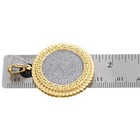 0.90 ct Simulated Diamond 14K Yellow Gold Over Greek Key Medallion ...