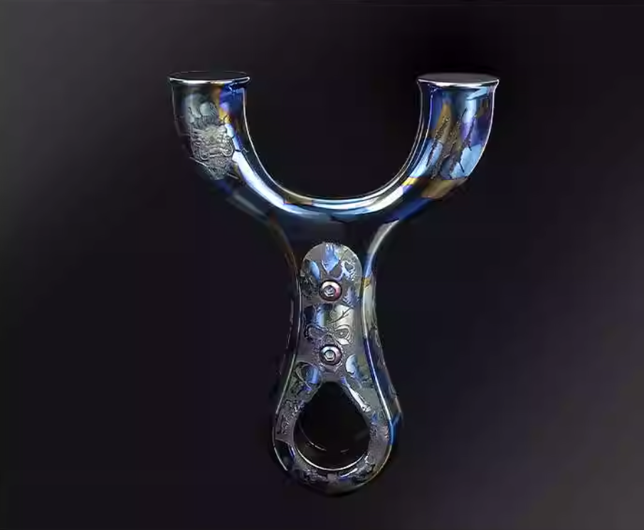 Titanium Alloy Slingshot Archery Catapult Hunting Slingbow Sling Rubber ...