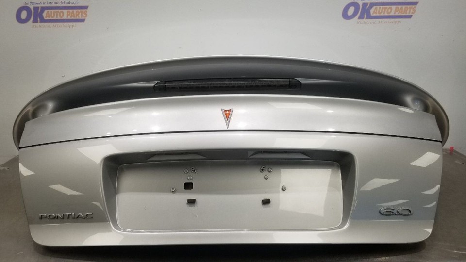 06 PONTIAC GTO REAR TRUNK DECKLID ASSEMBLY WITH SPOILER SILVER | eBay