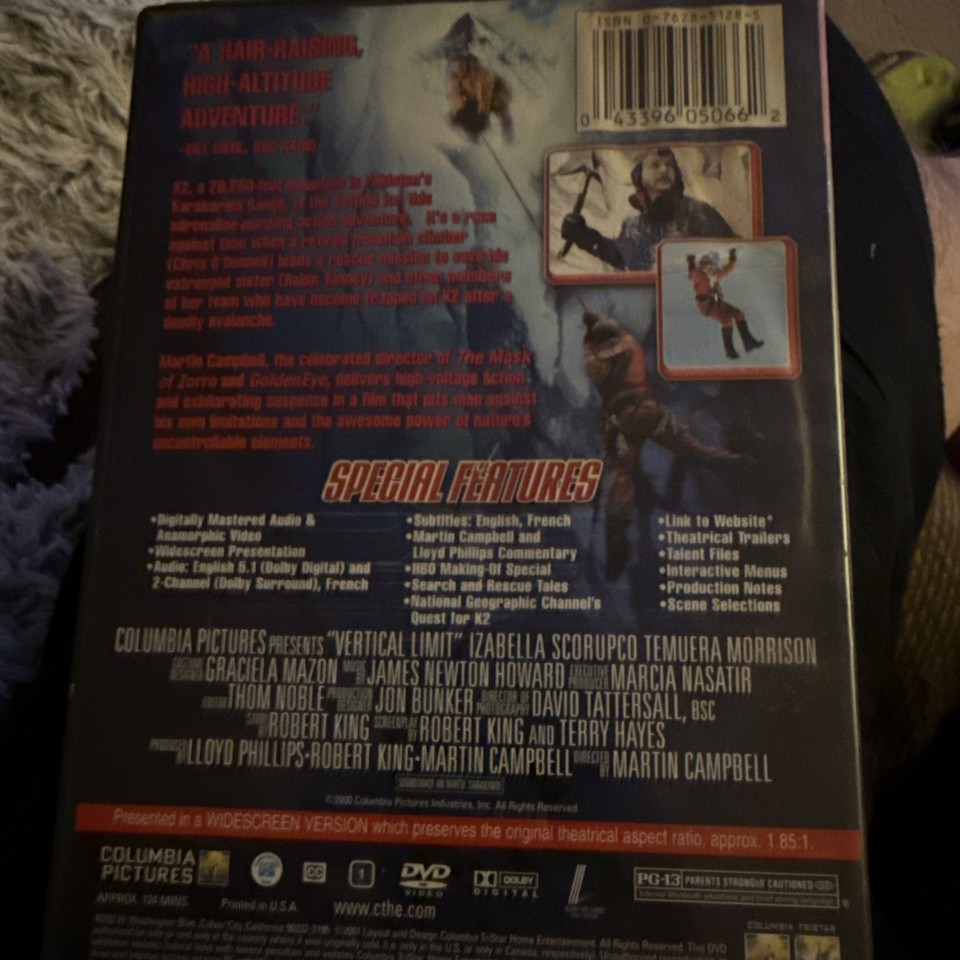 Vertical Limit (DVD, 2001, Special Edition) 43396050662| eBay