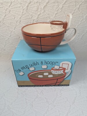 15oz Basketball Mug Bowl Ceramic Kids W/ Hoop Cereal Oatmeal Soup BPA ...