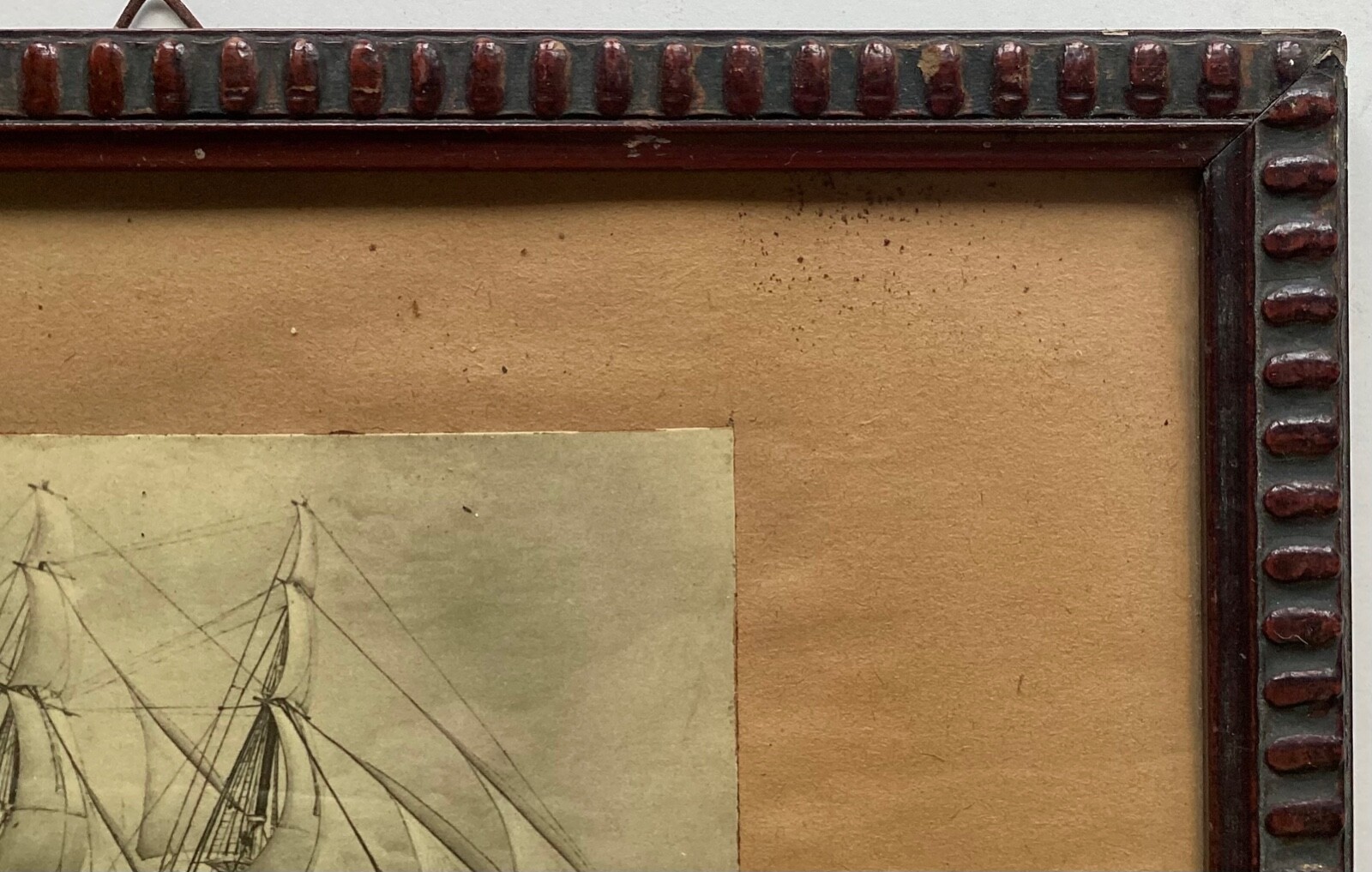 Picture Frame Vintage Antique Sailing Ship Flensburger Bark Catharina ...