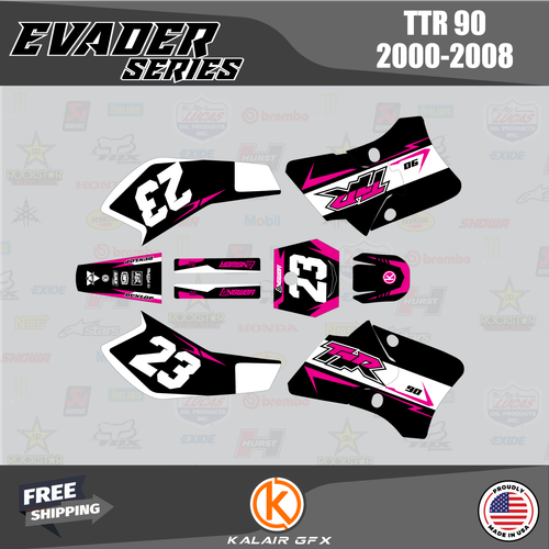 Graphics Kit for Yamaha TTR90 (2000-2008) TTR 90 Evader Series - Pink ...
