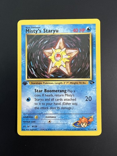 Misty’s Staryu 92/132 - Gym Challenge - 1st Edition - Near Mint + | eBay