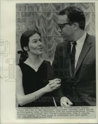 1969 Press Photo Adam Clayton Powell III with fiance Beryl Slocum in ...