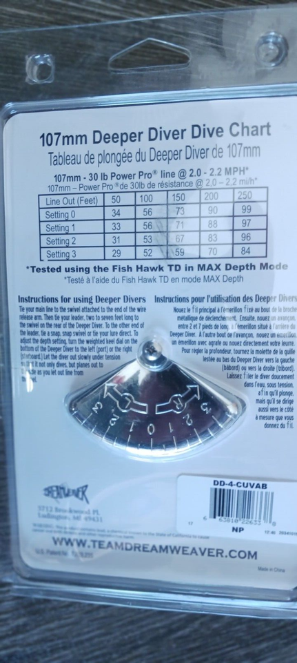 DREAMWEAVER DEEPER DIVER 107 custom color salmon walleye | eBay