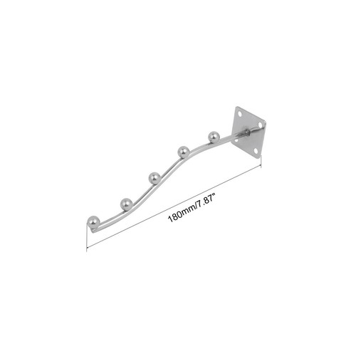 Wall Mount Waved Waterfall Hanger Rack 5 Beads Garment Display Hook | eBay