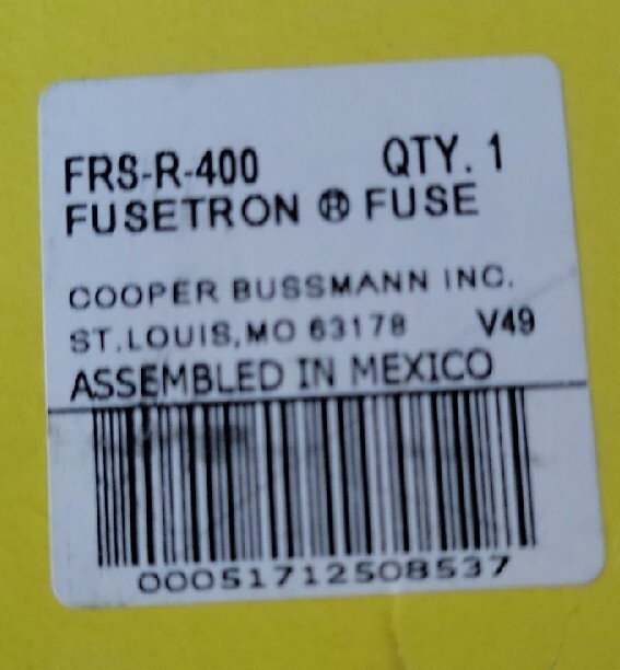 Fusetron FRS-R400 400A 600V Time Delay Fuse | eBay