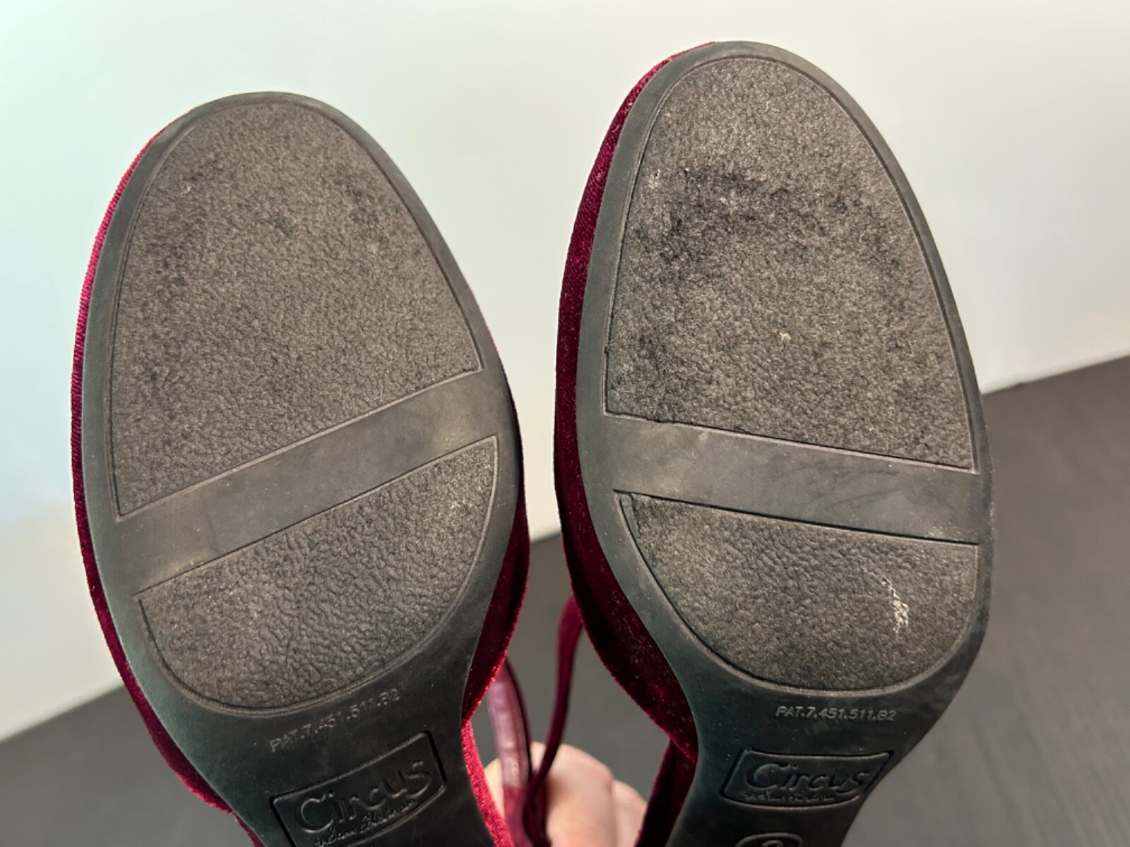 Sam Edelman Circus D’Orsay Burgundy Red Velvet Heels … - Gem