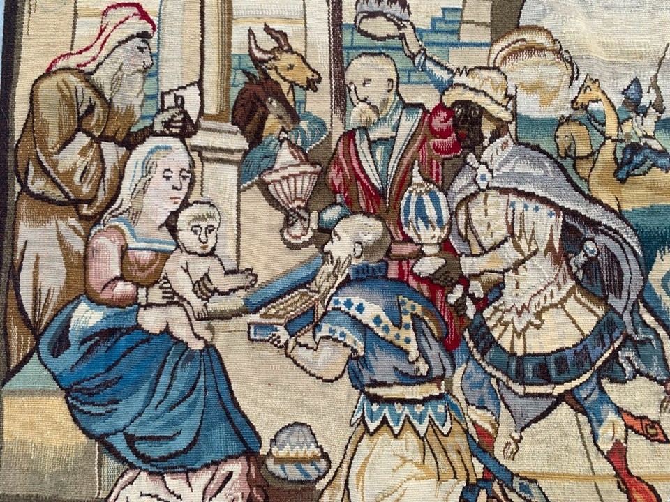 Vintage French Handmade Tapestry Goblins Needle Point Wall Hanging ...