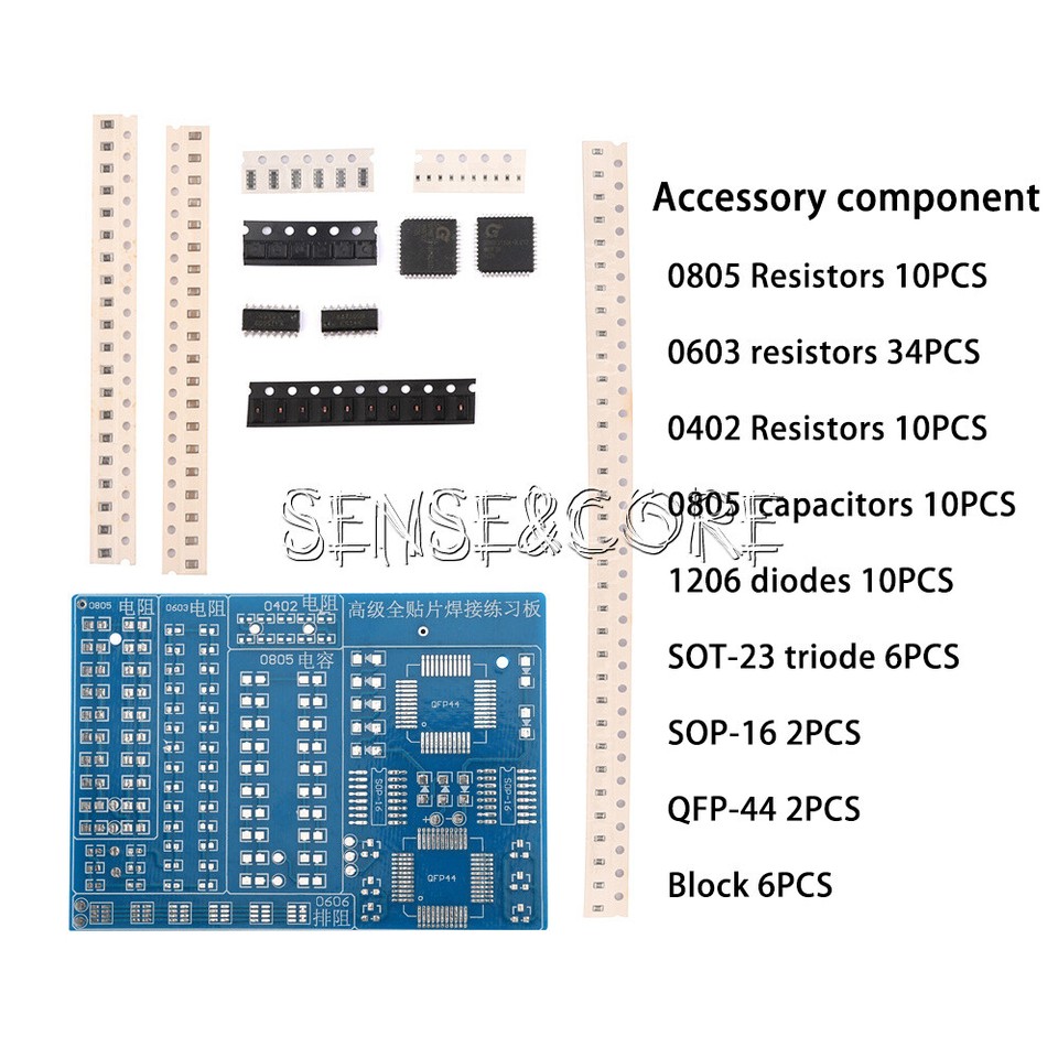 SMT SMD Component Welding Practice Board Soldering DIY Kit Learning ...