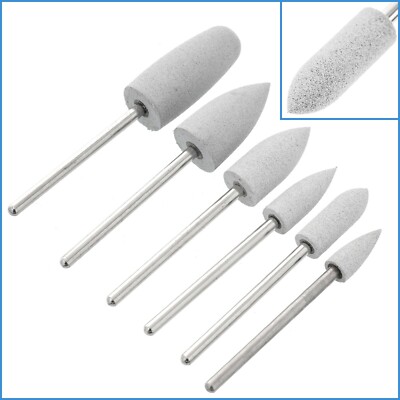 6pcs 150 Grit Taper Diamond Silicone Polishing Burr Bur Grinding For ...