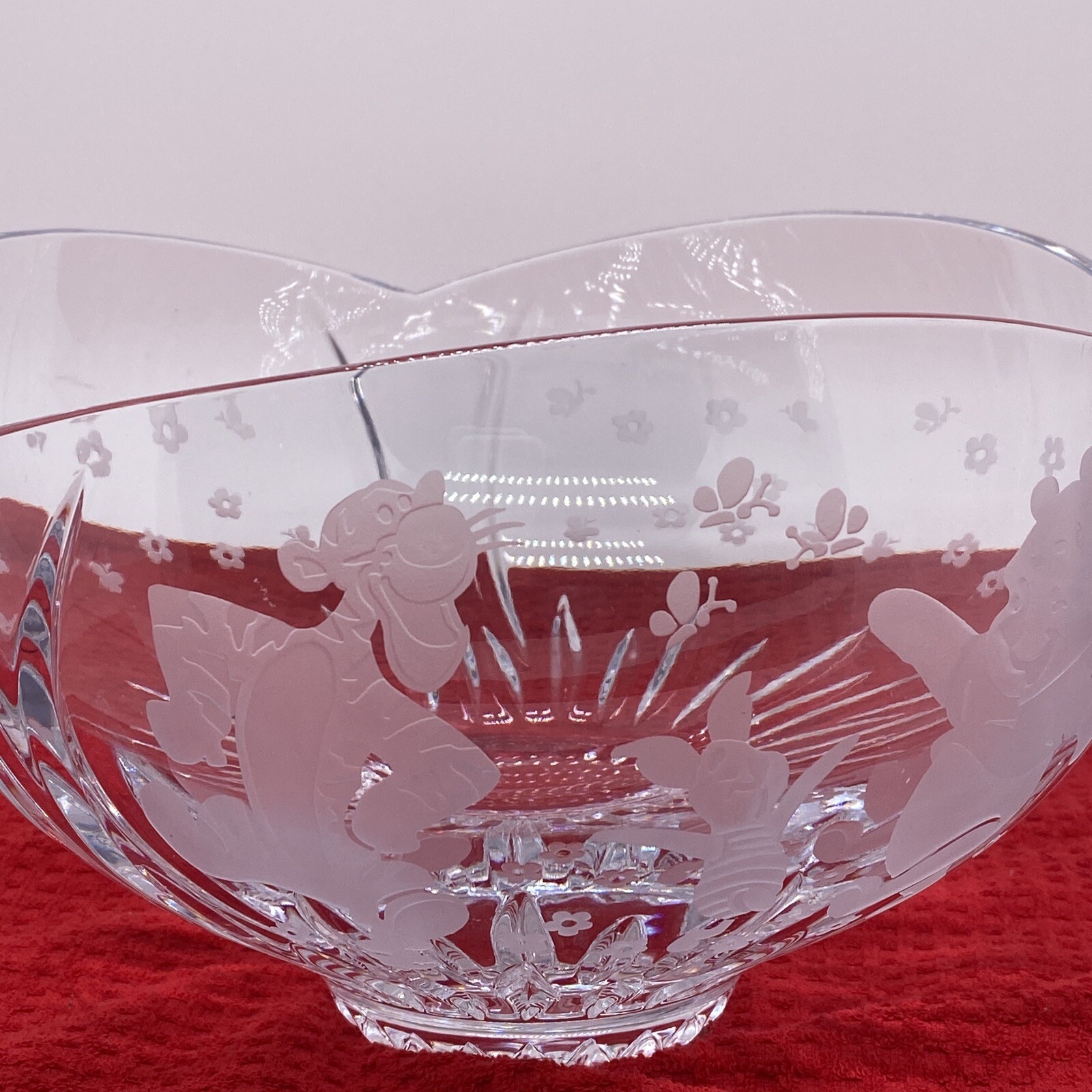LENOX DISNEY WINNIE THE POOH TIGGER PIGLET LEAD CRYSTAL BOWL LIMITED ...