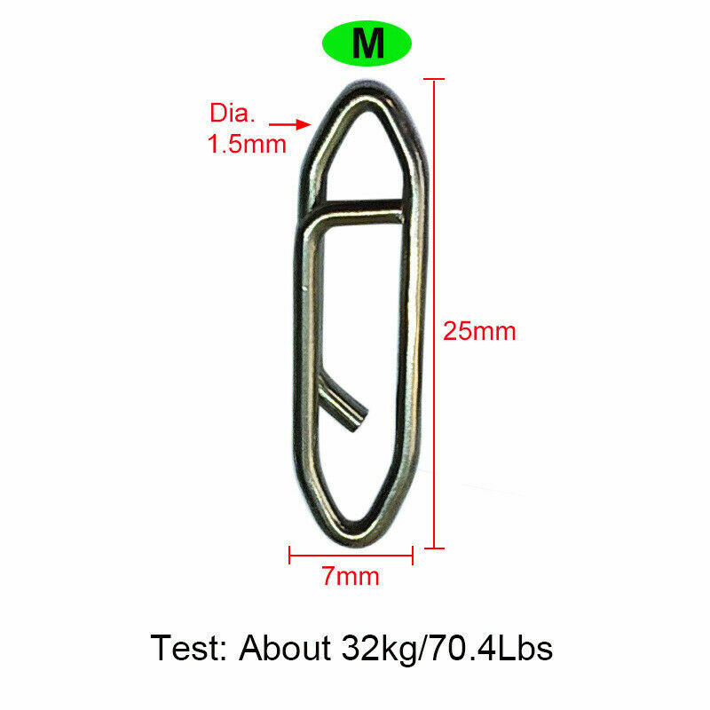 Snap Power Fishing Clips Stainless Snap Fast Link Clip Saltwater ...