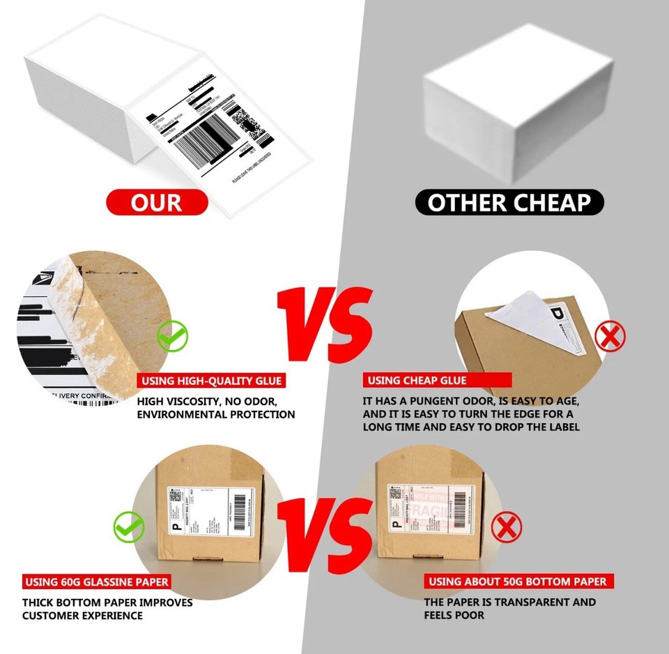 60,000 LABELS 4x6 Fanfold Direct Thermal Shipping Label ZEBRA UPS etc ...