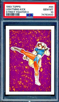 POP 6 PSA 10 RC Chun Li 1993 Topps Street Fighter II Lightning Kick ...