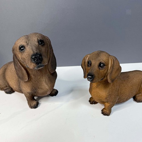 Figurine de teckel en résine, Sculpture de chien, Statue de teckel pour ...