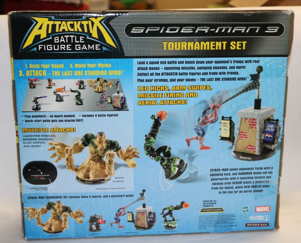 ATTACKTIX Battle figure game Spider Man 3 tournament Set NEW Exclusive ...