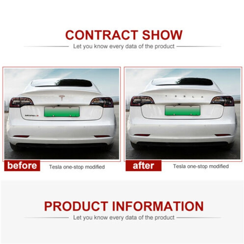 1Set Raised Rear Tailgate Emblem Letters Fit For Tesla Model S 3 X Y ...