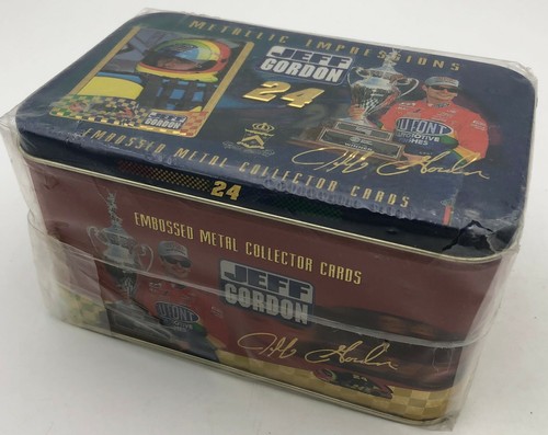 Jeff Gordon 24 Metallic Impressions Metal Collector Cards Set Embossed ...