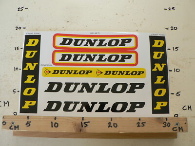 STICKER,DECAL DUNLOP SHEET 7 STICKERS LOGO FRONT FORK, HELMET, COVERING ...