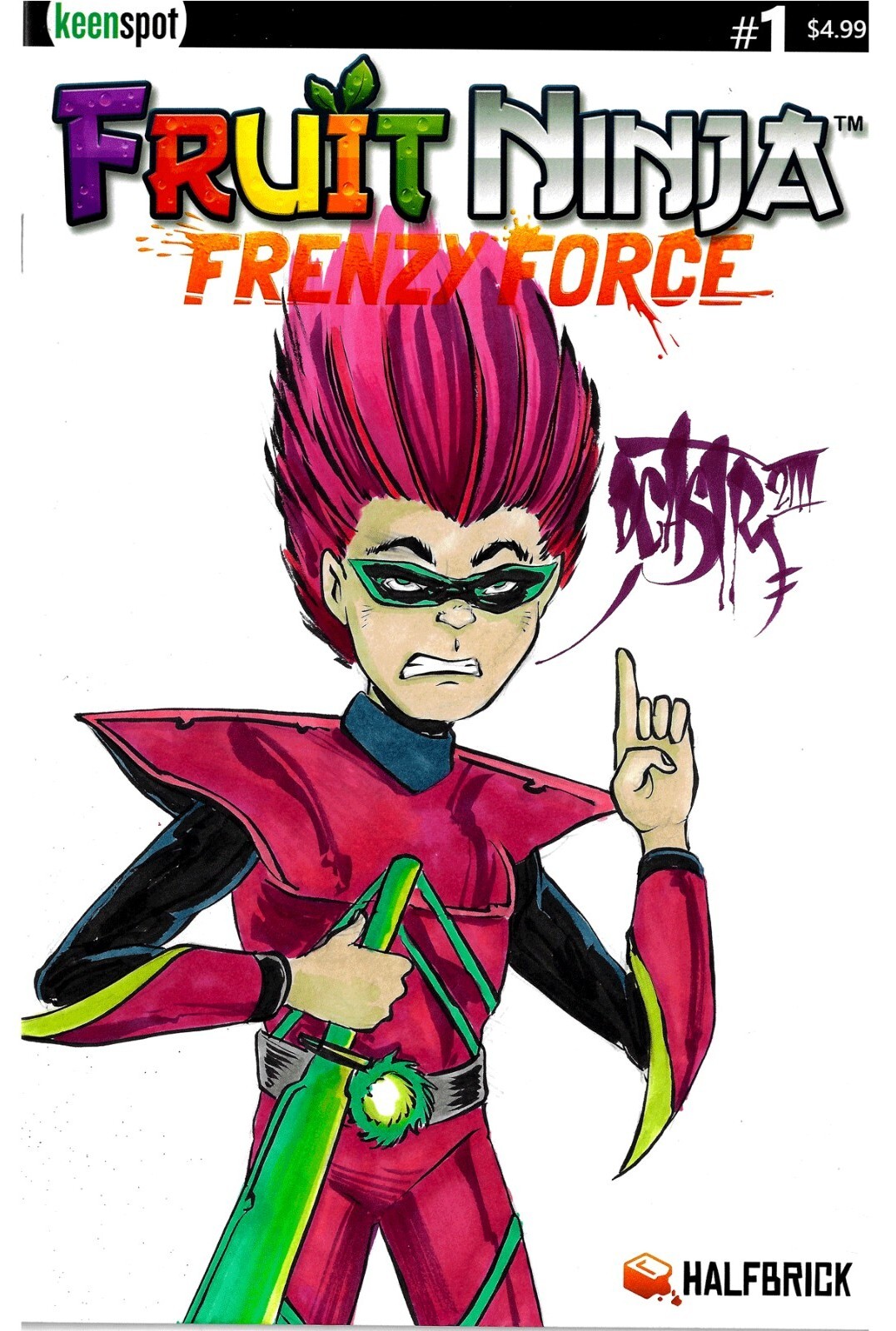 Fruit Ninja Frenzy Force 1 (2018) Keenspot Blank Cover Comic W Original ...