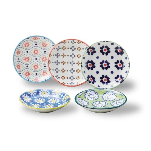 Small Plate Set Pollen Porcelain Mino-yaki Gifu JAPAN Table Talk ...