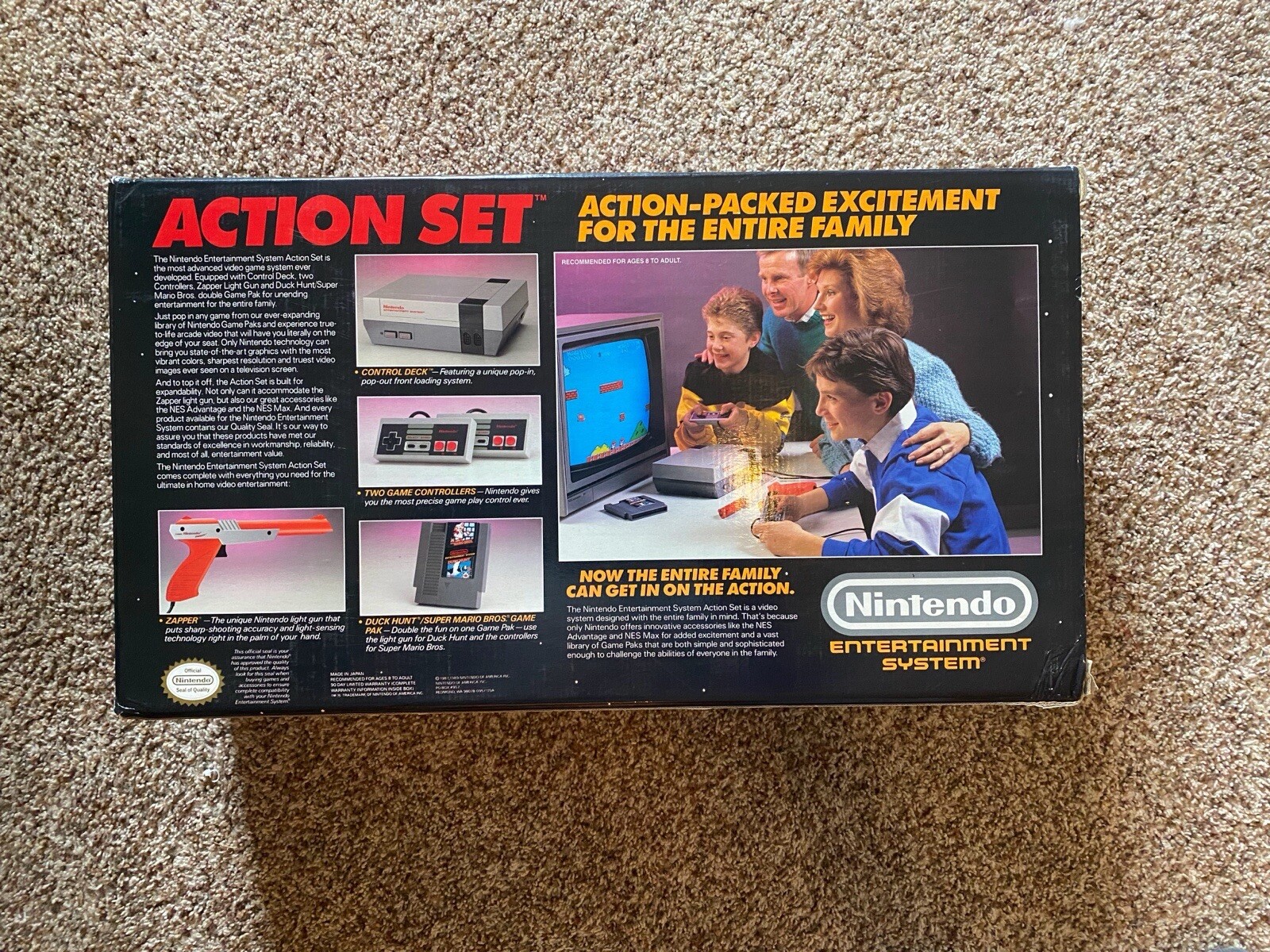 Original 1985 Nintendo Action Set Console and 1991 Nintendo Super NES ...