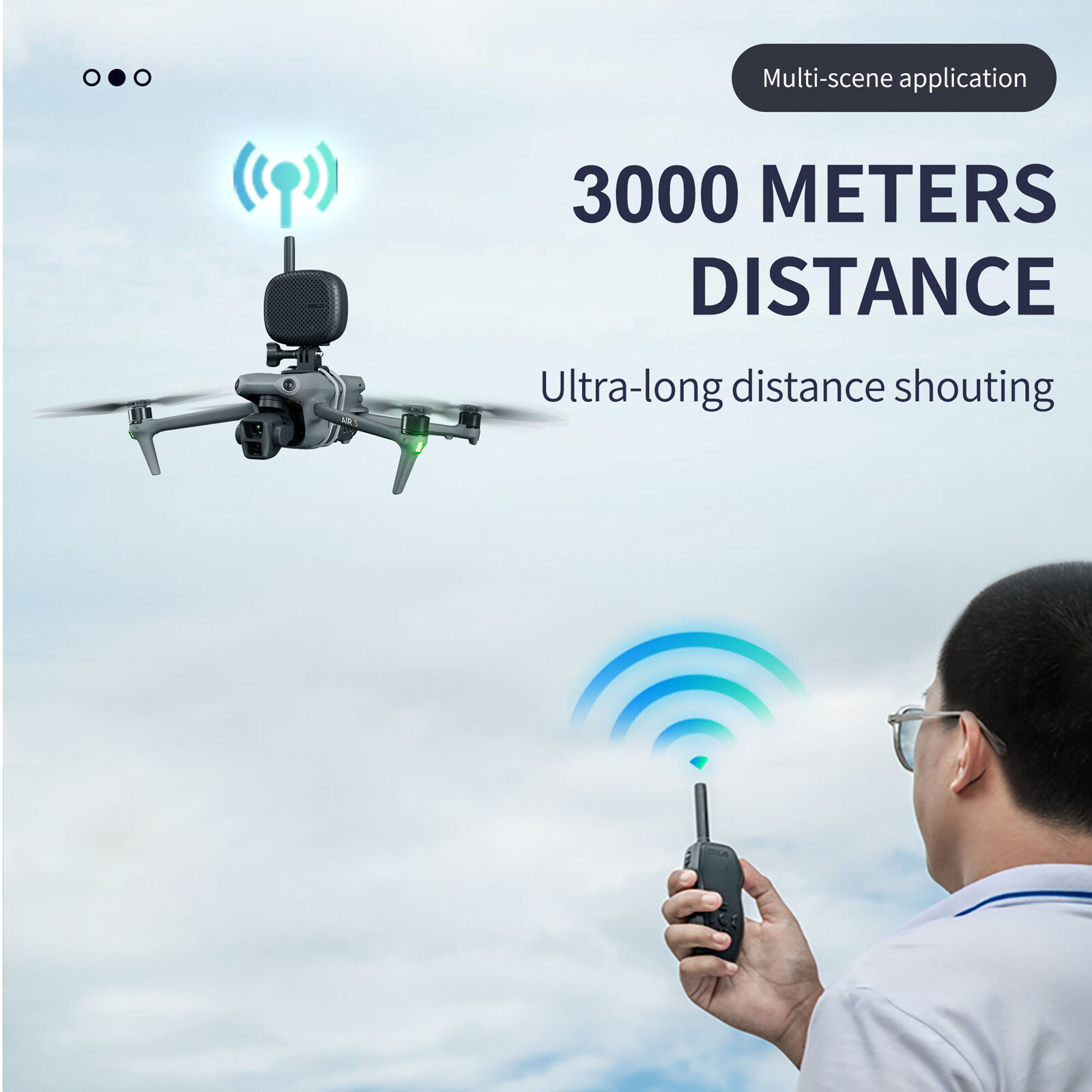 Wireless Speaker Remote Control Loud Drone Megaphone For DJI Mavic 3 ...