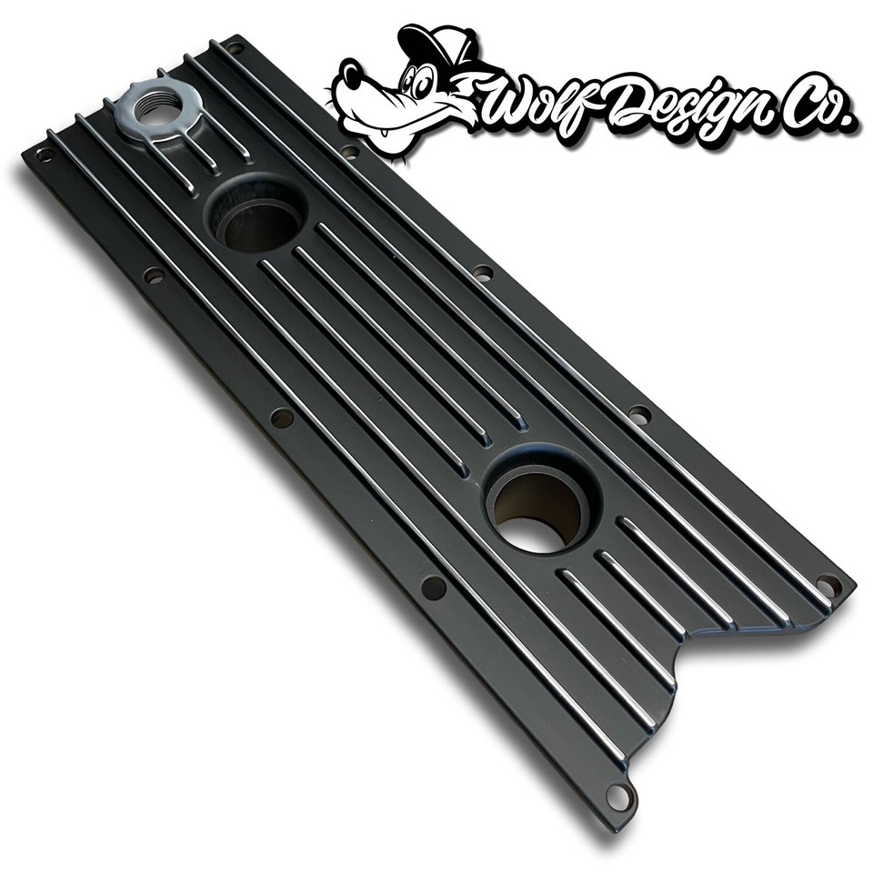 LS Finned Valley Cover Plate With Knock Sensors & Oil Fill Neck - Black ...