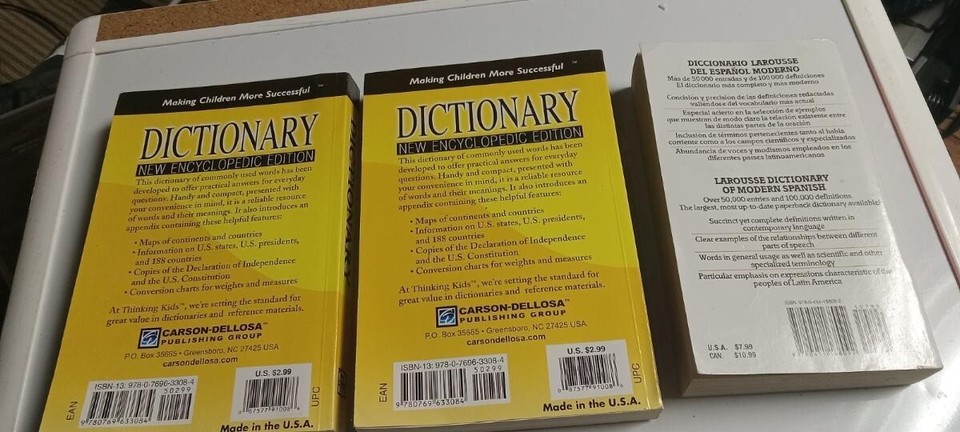 thinking kids dictionary new encyclopedic edition w/bonus lot of 3 ...