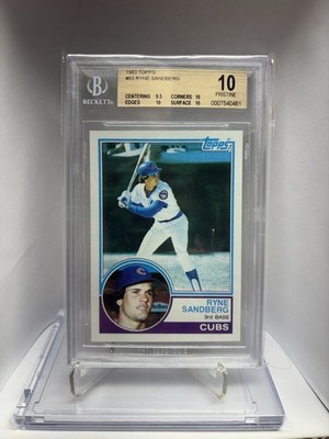 1983 Topps #83 Ryne Sandberg Chicago Cubs RC Rookie HOF BGS 10 PRISTINE ...