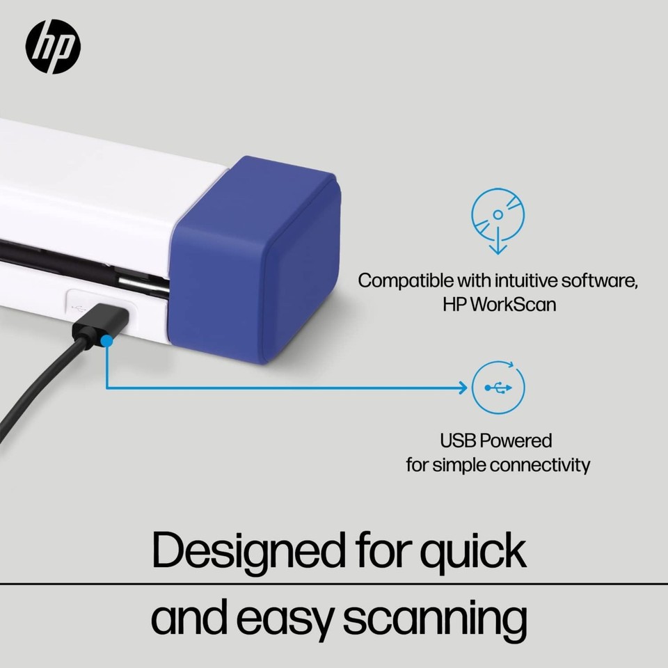 HP USB Document Scanner & Photo Scanner for 1-Sided Sheetfed Digital ...