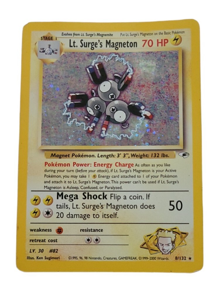 Pokémon TCG Lt. Surge's Magneton Gym Heroes 8/132 Holo Unlimited Holo ...