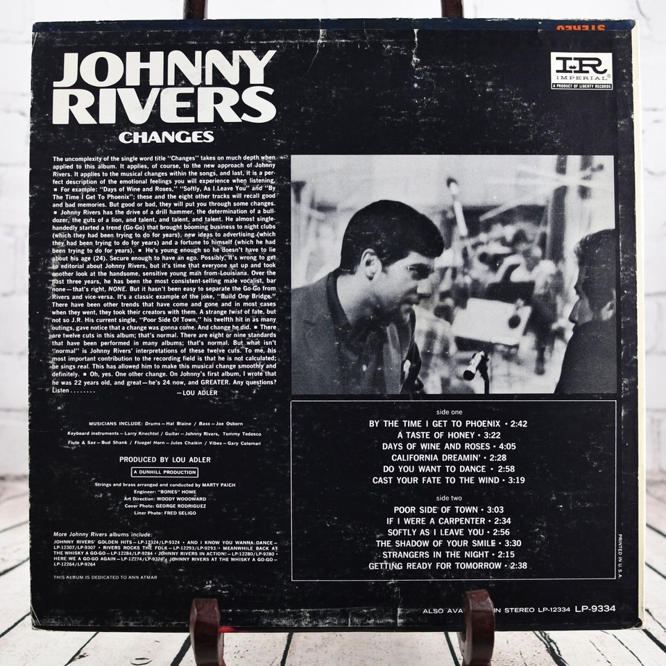 Johnny Rivers – Changes - 12" Vinyl - Imperial - 1966 | eBay