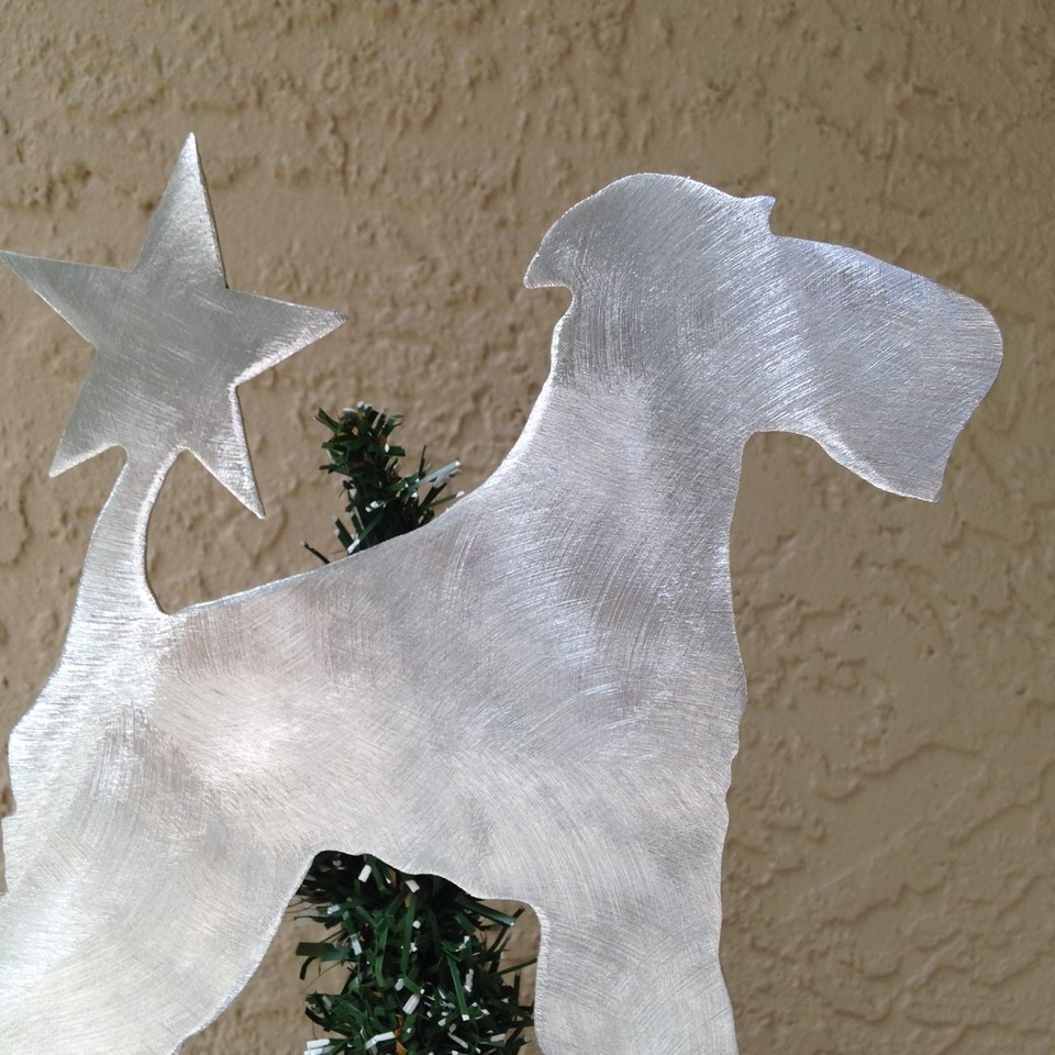 Airedale, Dog Tree Topper, Holiday Decoration, Aluminum | eBay