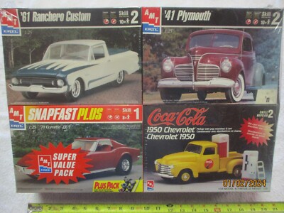 AMT ERTL 4 KITS SUPER VALUE PACK 1:25 MODEL KITS FACTORY SEALED NEW ...