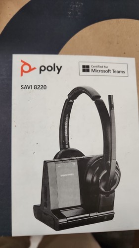 Plantronics Poly SAVI 8220 W8220 Wireless Headset MS Teams Open box | eBay