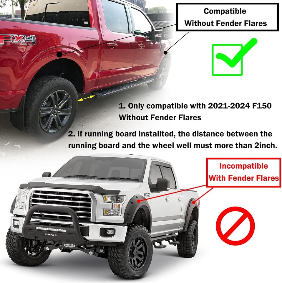 F150 Mud Flaps for Ford F-150 2021 2022 2023 2024 All Weather Mudflaps ...