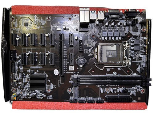 1P B250-BTC 12 Card 12GPU 12PCI-E Mining Board B250-12P LGA1151 DDR4 ...