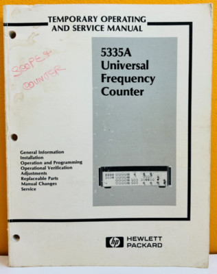 HP Agilent 05335-90005 1980 5335A Universal Frequency Counter Service ...