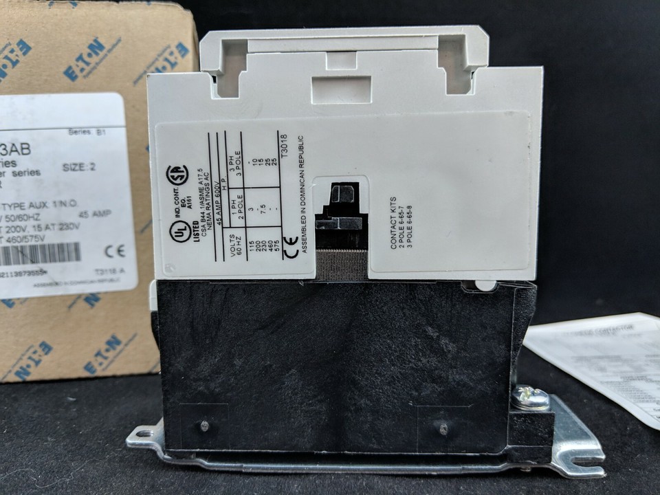 Eaton CN15GN3AB NEMA OPEN 3P CONT SIZE 2 120V COIL | eBay